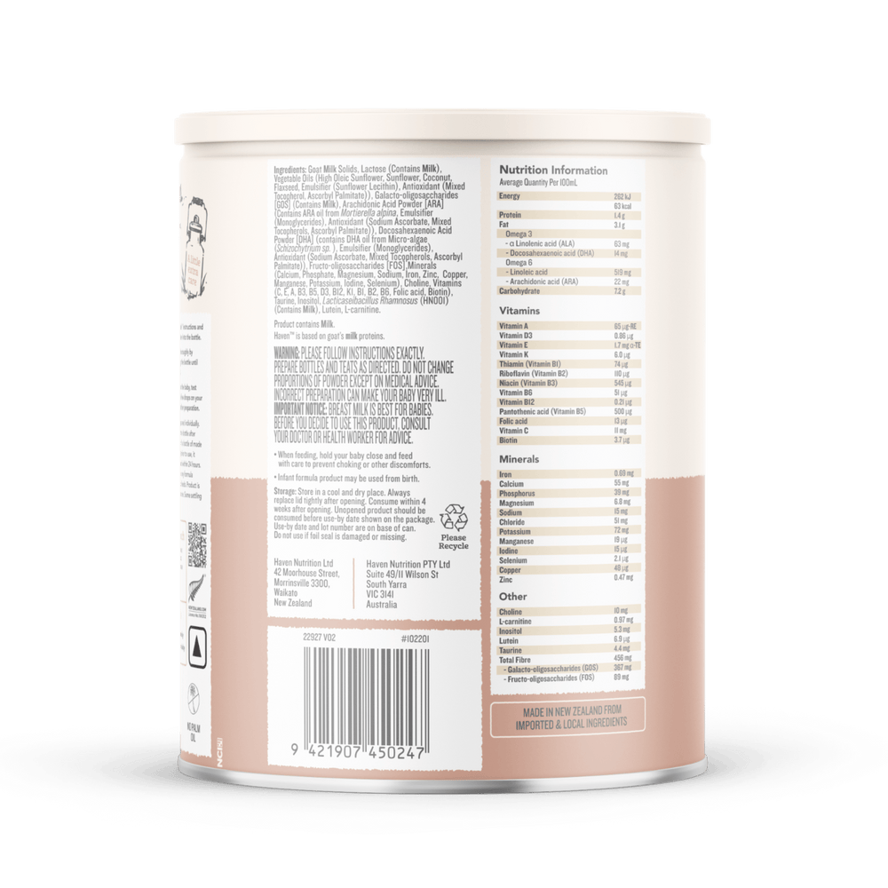 Haven Goat Infant Formula